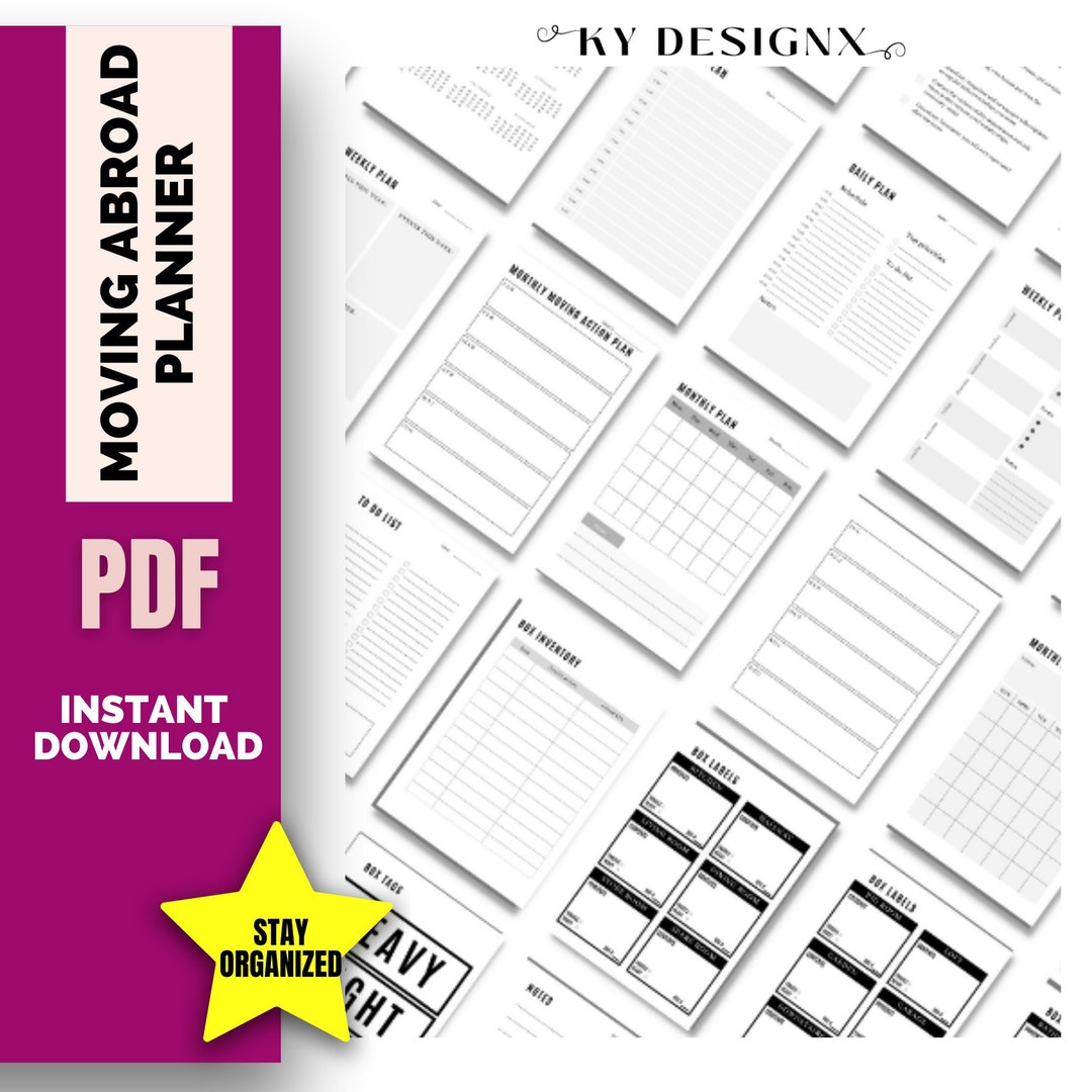 Printable Moving Checklist | Moving Abroad Checklist | Moving Abroad ...