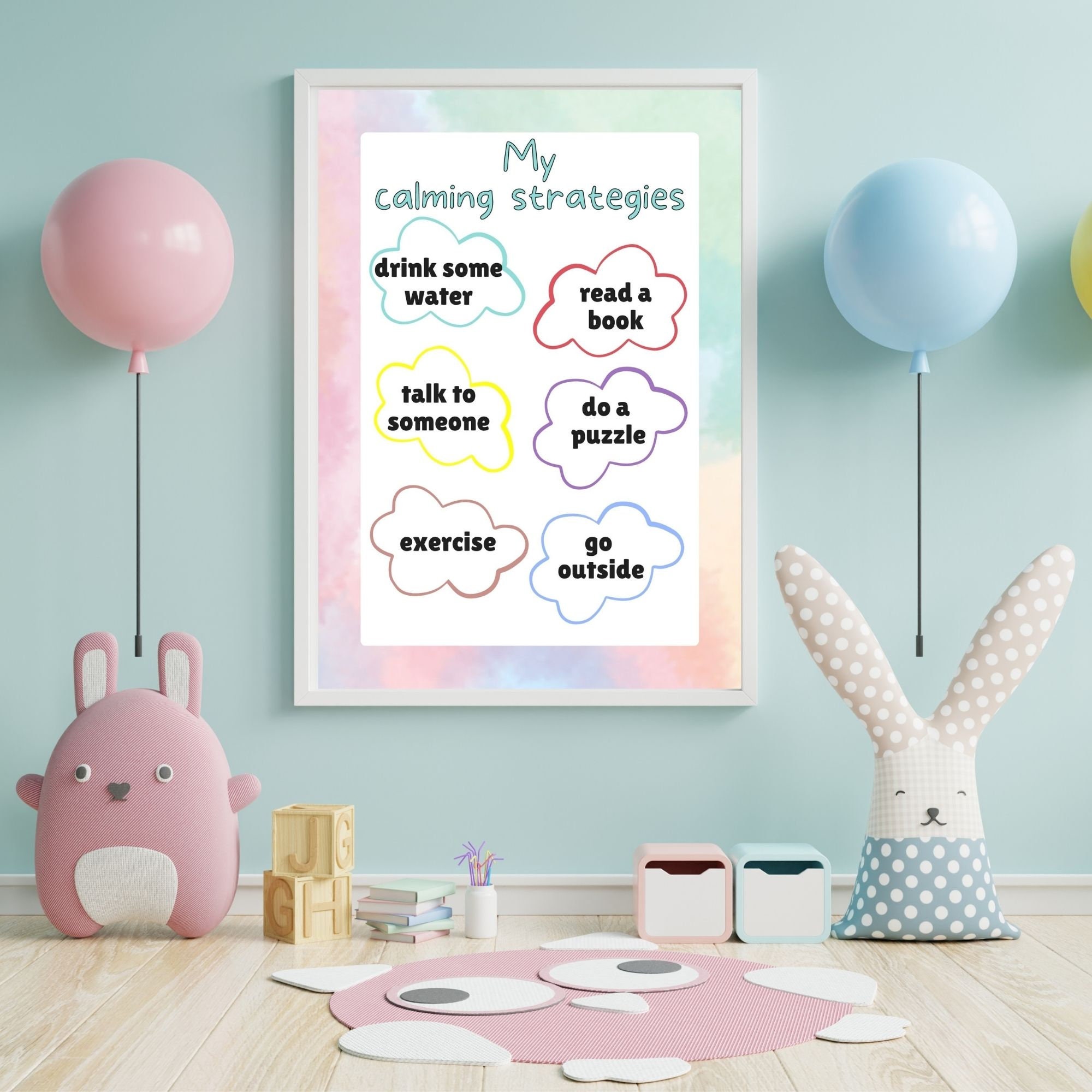 Printable Coping Strategies Poster + Worksheet Kids Calm Down Printable ...