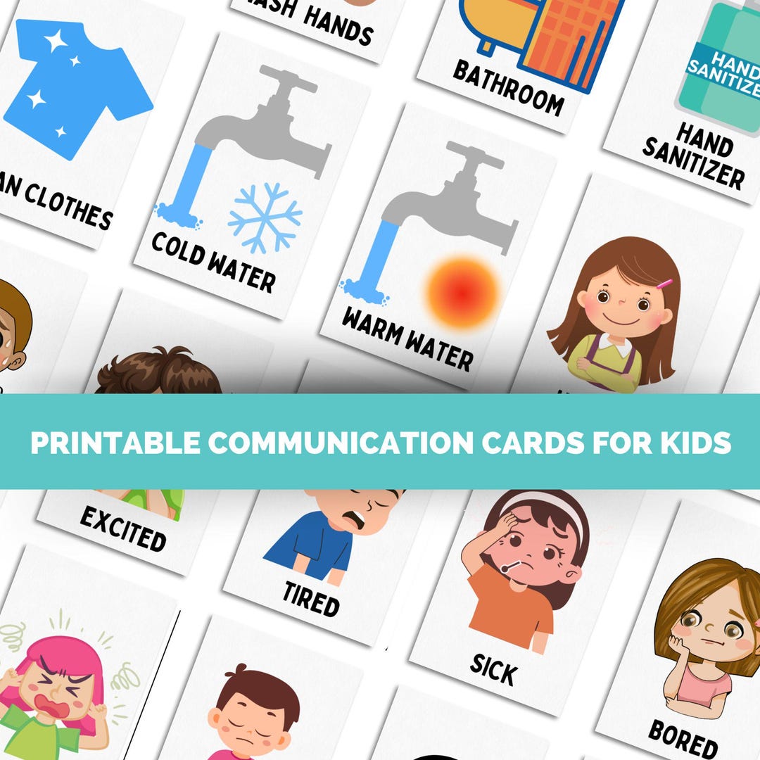 Printable Picture Exchange Cards -A4 - Children - Non=verbal ...