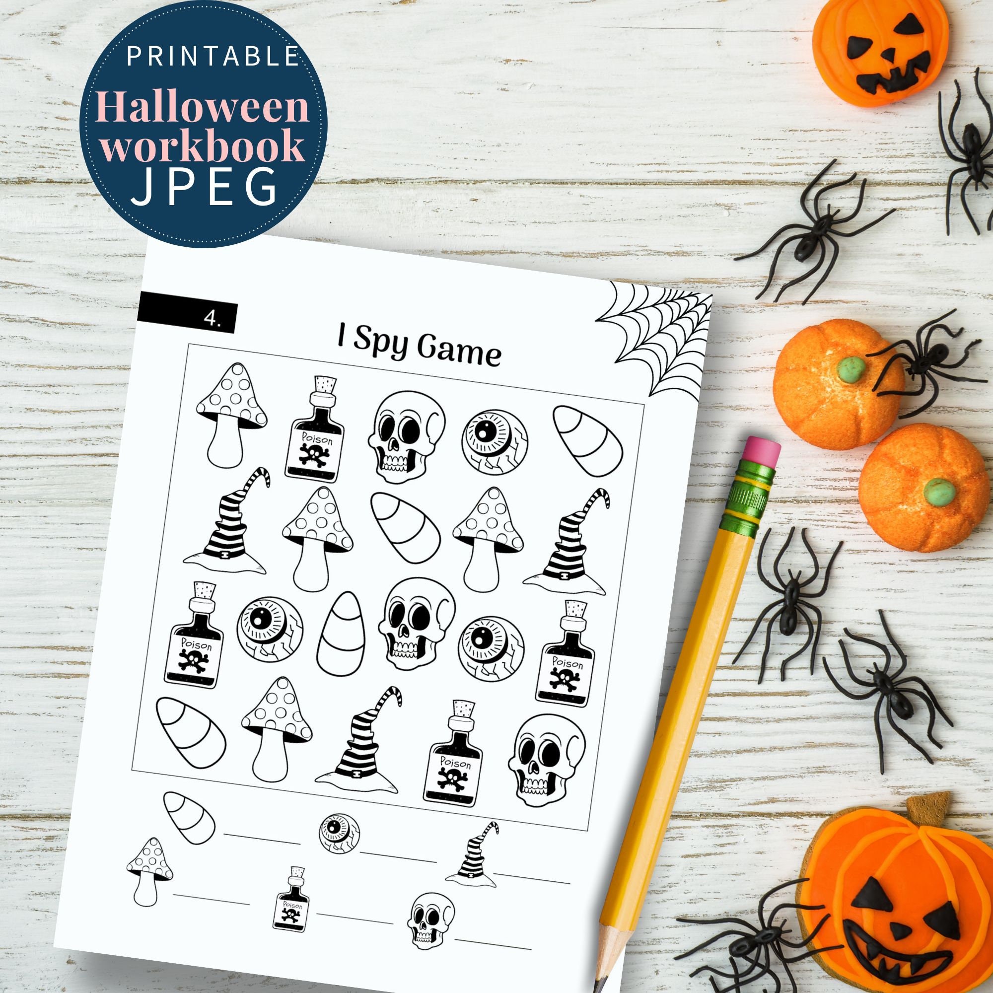 Printable Halloween Workbook, 31 Page Halloween Worksheets, Halloween ...