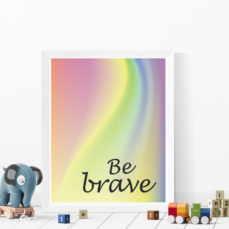 Printable Brave Poster, Brave Quotes, Brave Worksheets, Motivational ...
