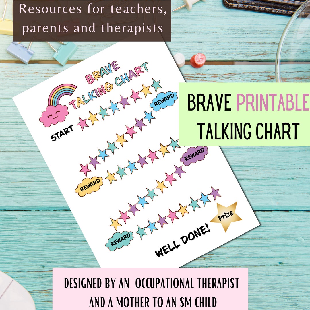 Printable Brave Speaking REWARD Chart for Children With Selective ...