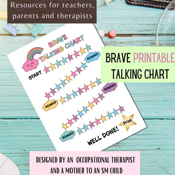Printable Brave Speaking REWARD Chart for Children With | Etsy