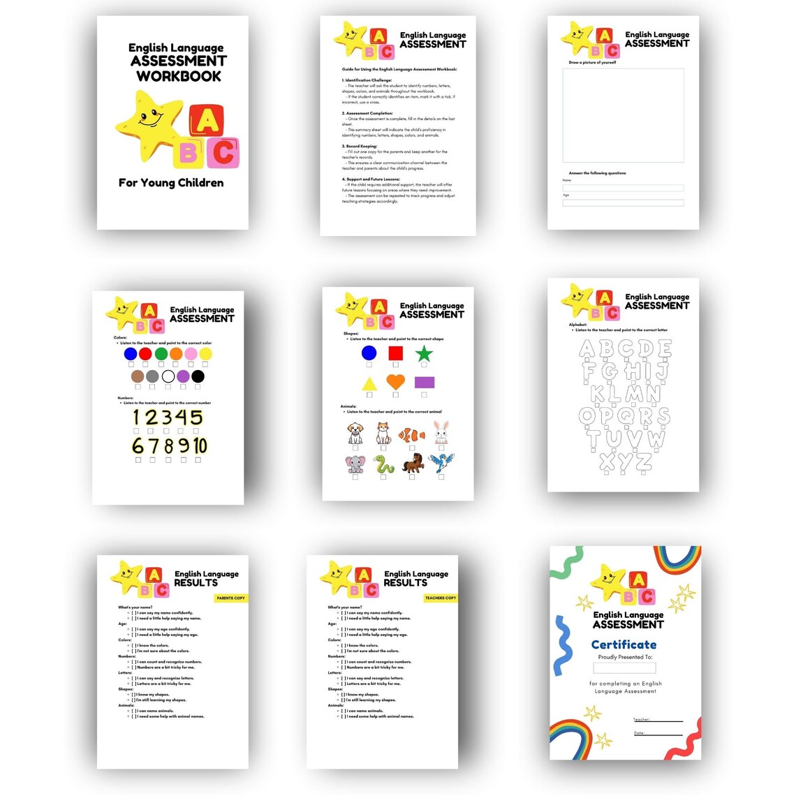 Esl Teaching Resources - English Language Assessment for Toddlers ...