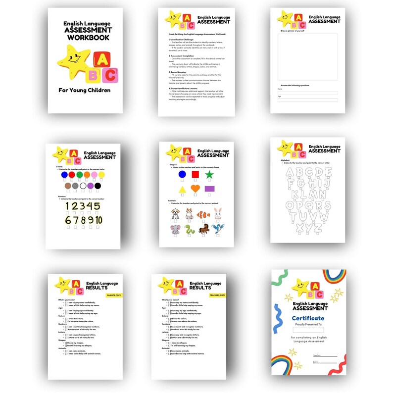 Esl Teaching Resources - English Language Assessment for Toddlers ...