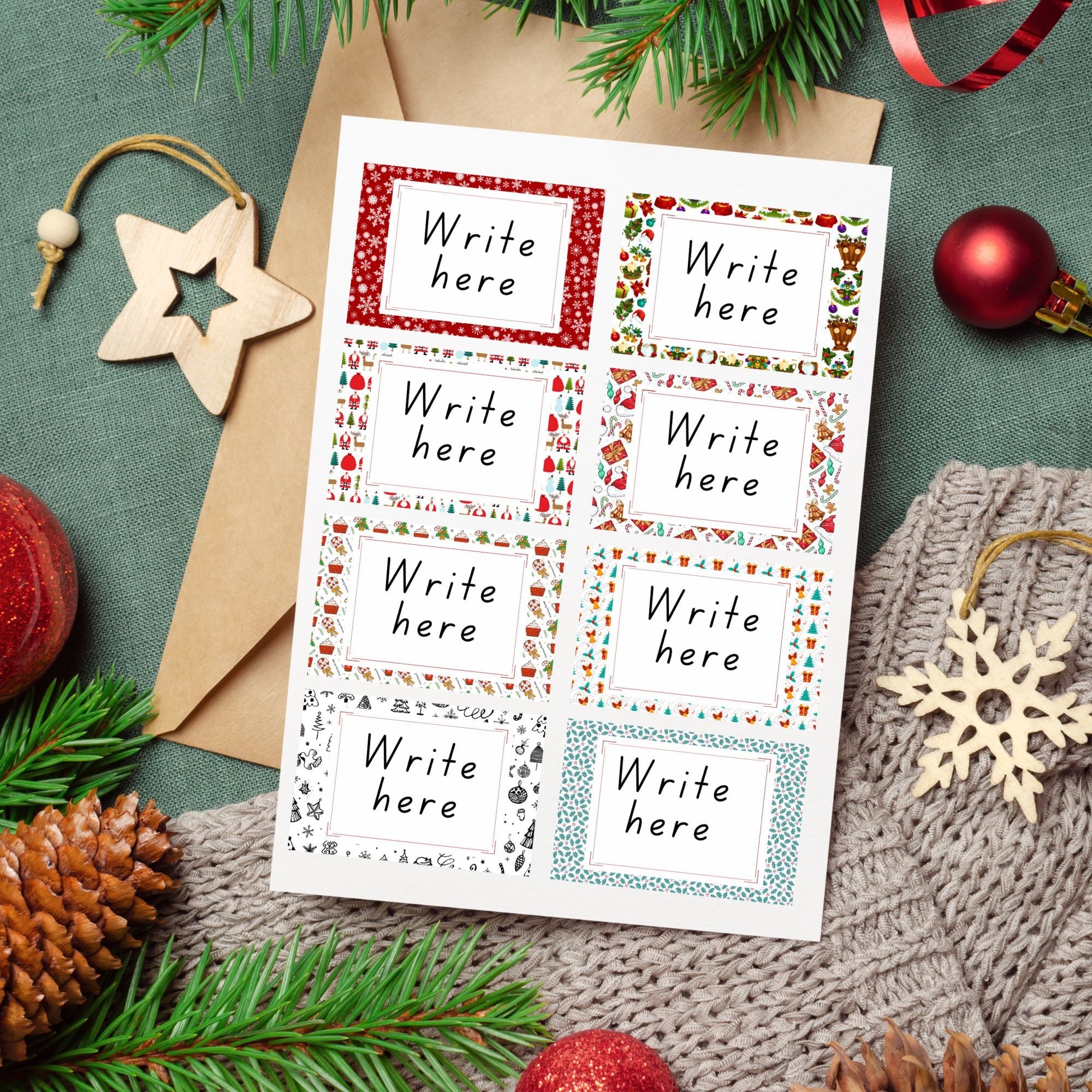 Printable Christmas Labels– Colorful Christmas Labels - Xmas Printable ...