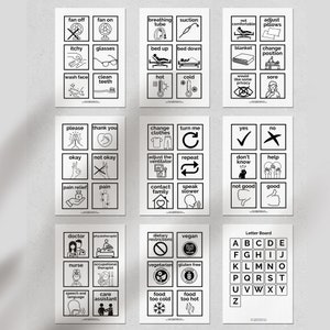 108 Printable Picture Exchange Communication Cards for Hospital Stays ...