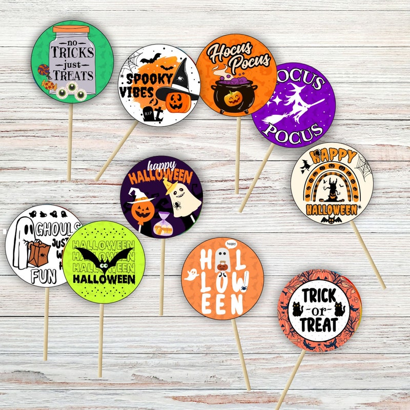 Halloween Cupcake Toppers - Etsy