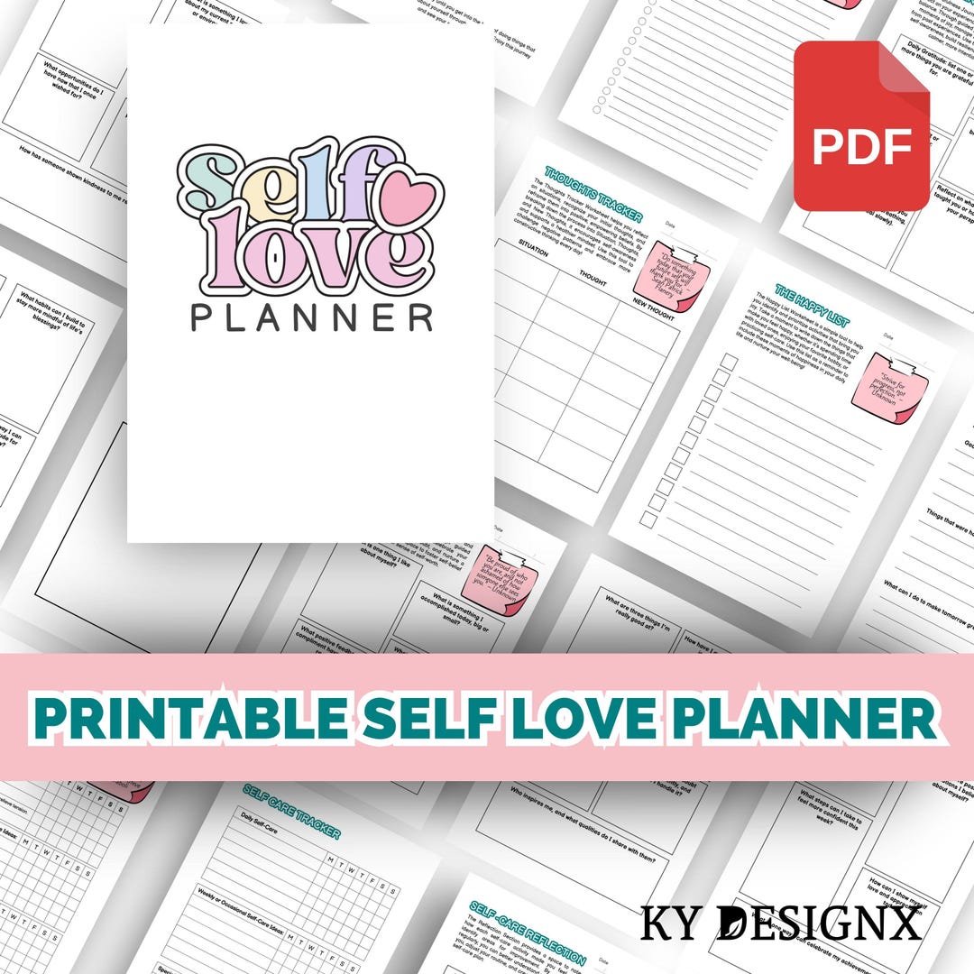 Self-love Planner PDF | Printable Self-care Journal | Daily & Weekly ...