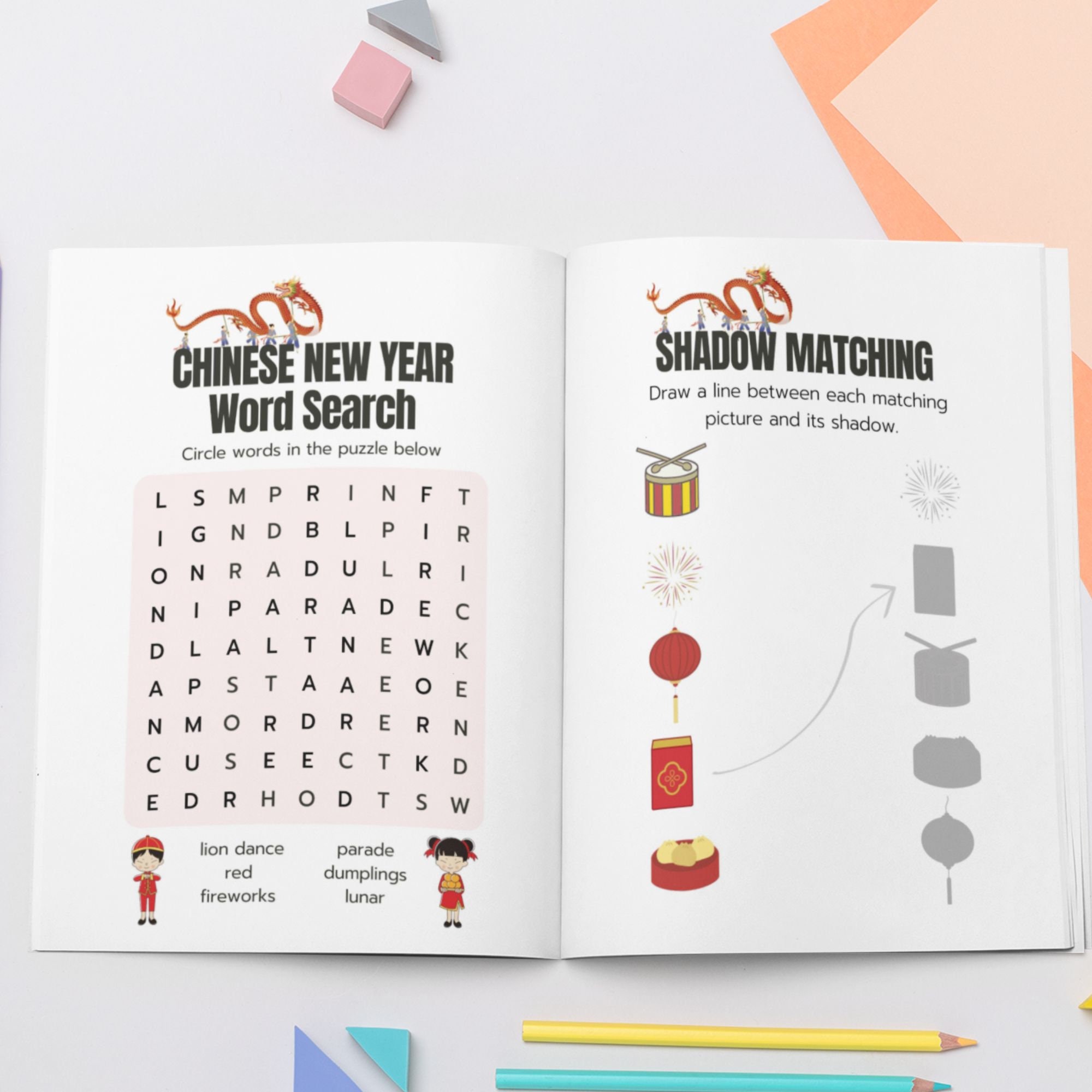 Printable CHINESE New Year Workbook for Children, Chinese New Year ...