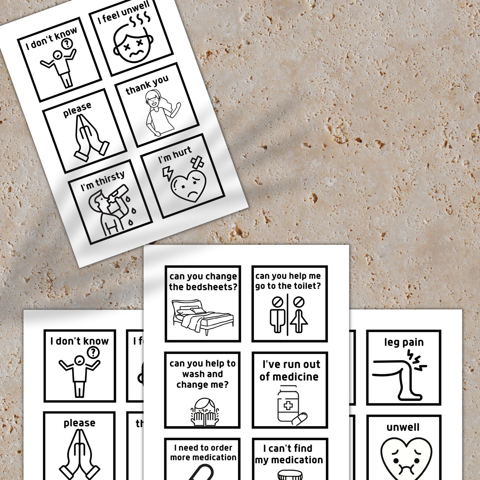 202 Printable Communication Cards for Non-verbal, Autism, Selective ...