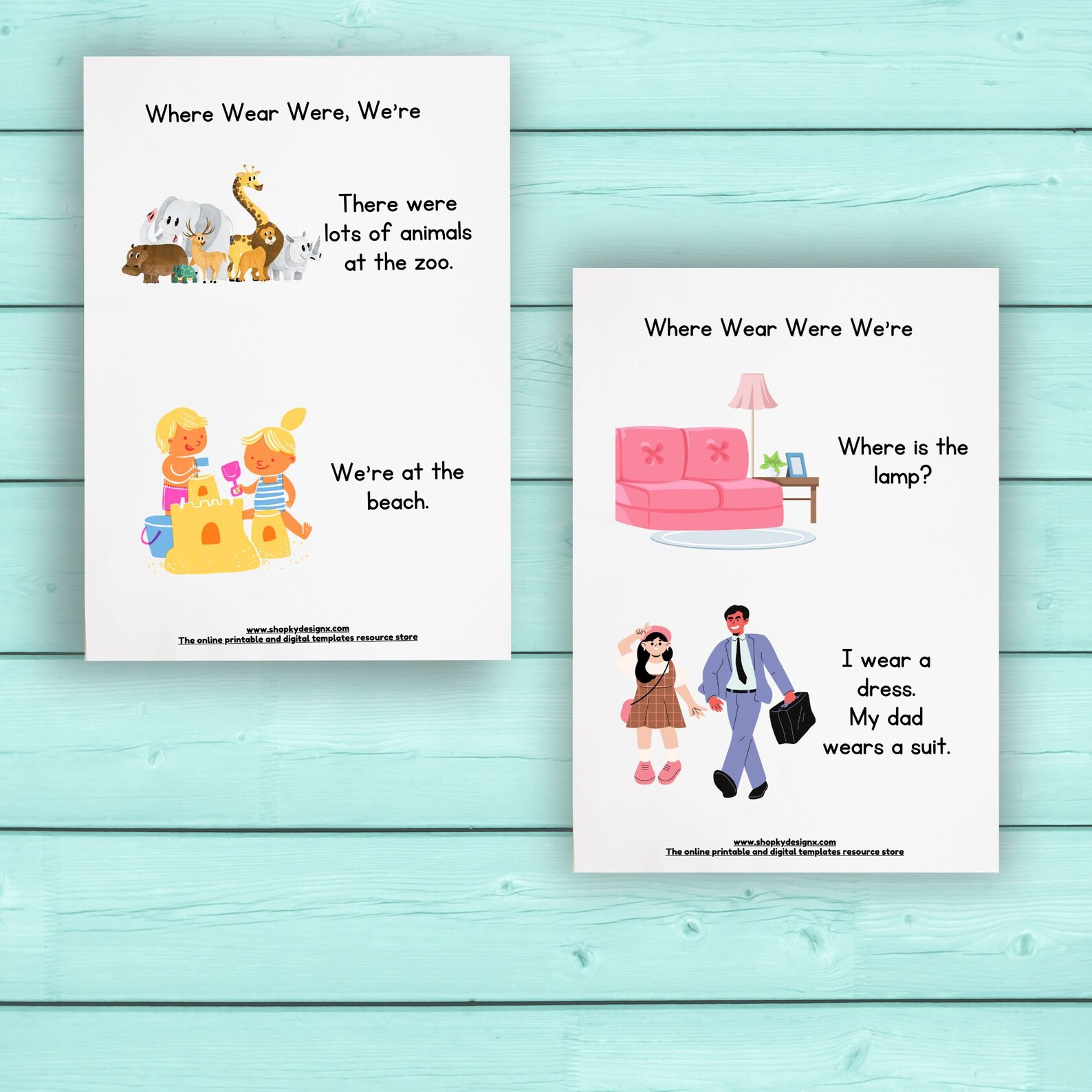 Where, We're, Wear, Were Printable Worksheet - Homophones - ESL ...