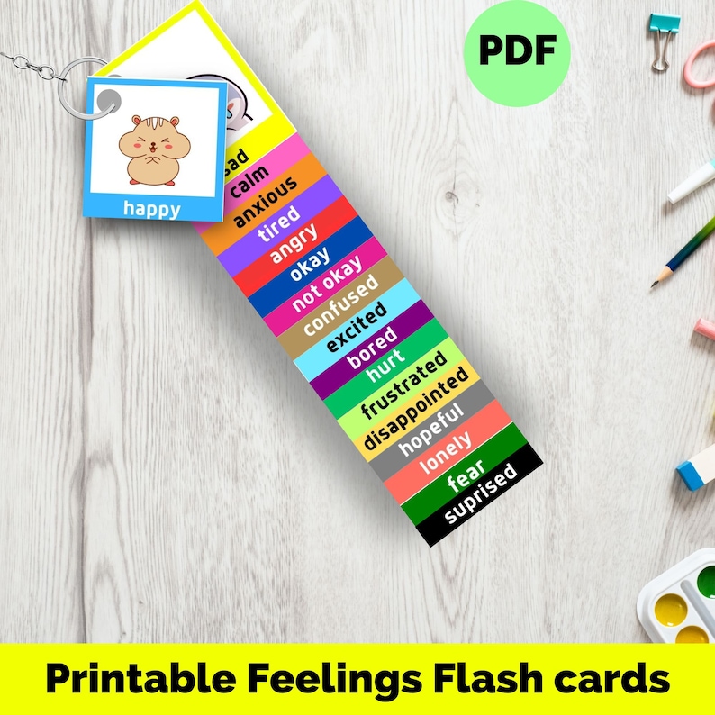 Communication Cards for Kids Emotional Regulation Feelings Flash Cards ...