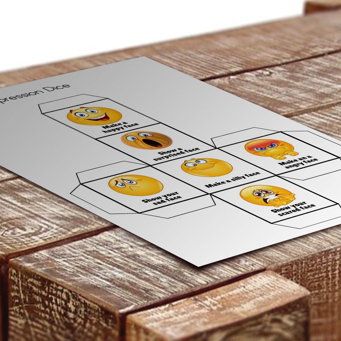 Printable Feelings Expressions Dice Cube Emotions Dice, Social ...