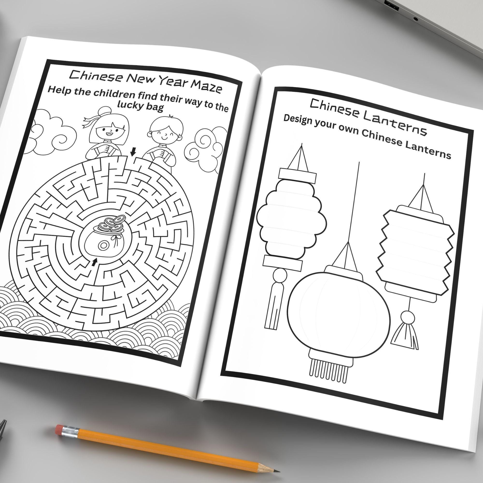 Printable CNY Worksheets for Kids, Chinese New Year, Lunar New Year for ...