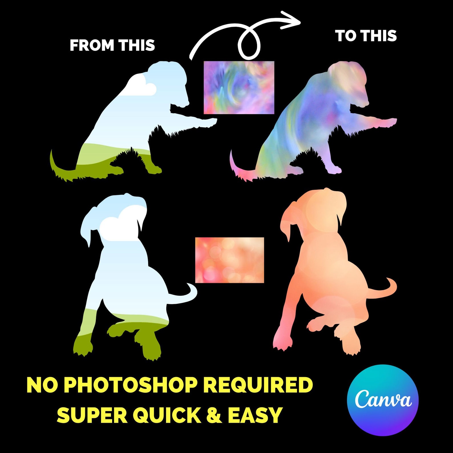 30 Canva Frames Dogs, Canva Templates, Canva Custom Made Frames, Mock ...