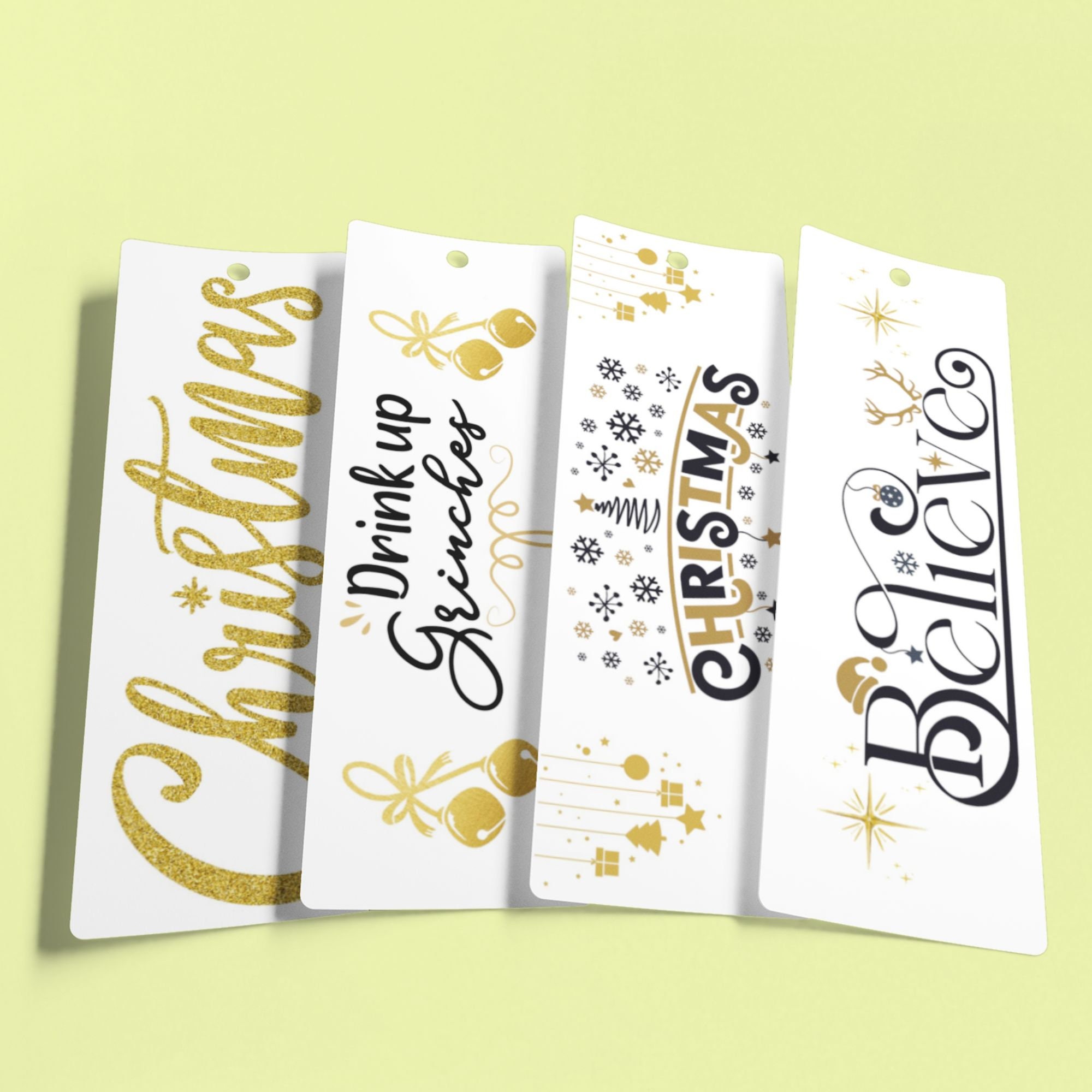 Christmas Printable Bookmarks, Holiday Bookmarks, Festive Bookmarks ...