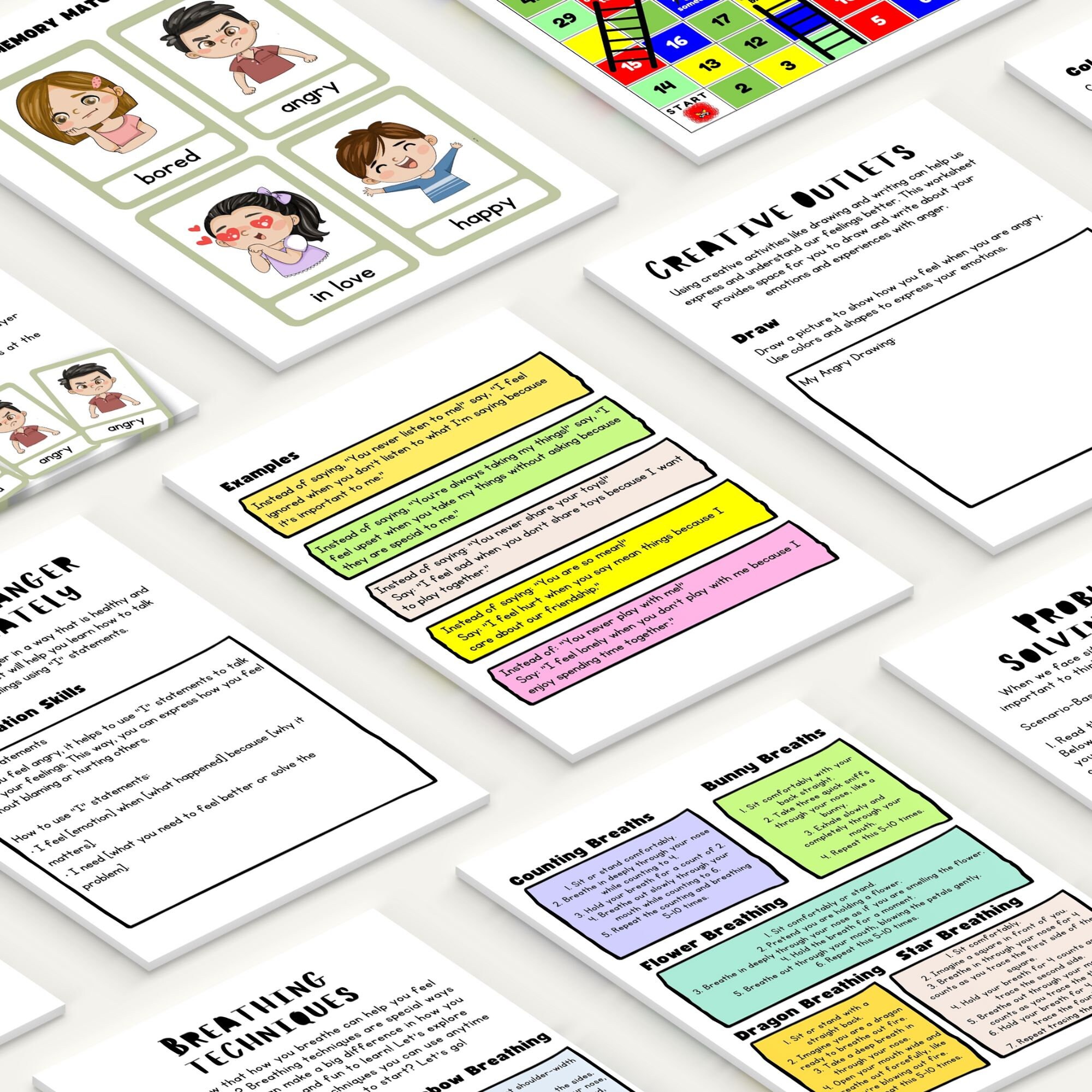 Printable Anger Workbook for Kids, Children, Emotional Regulation ...