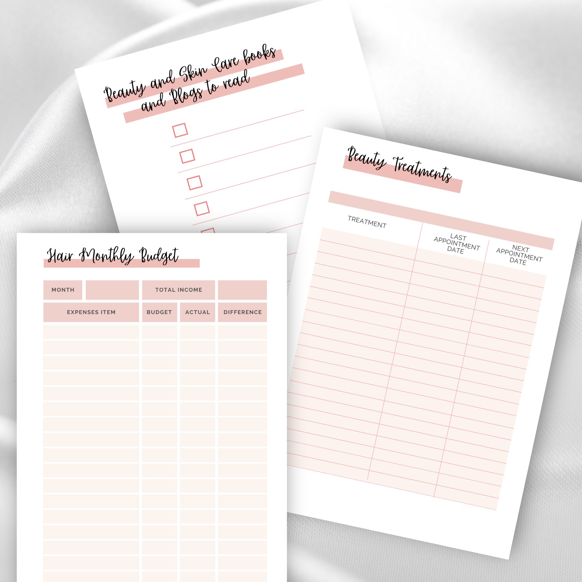 Skincare Routine Printable, BEAUTY Planner, Beauty Journal,skin Care ...