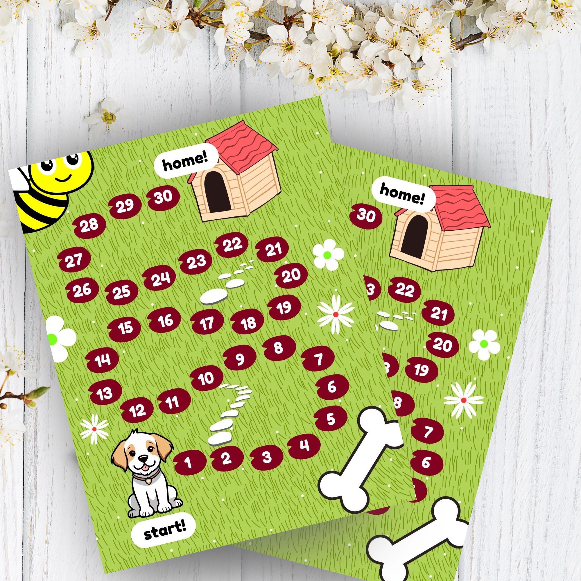 Puppy Printable Board Game, Dog Themed Family Board Game, KIDS Board ...