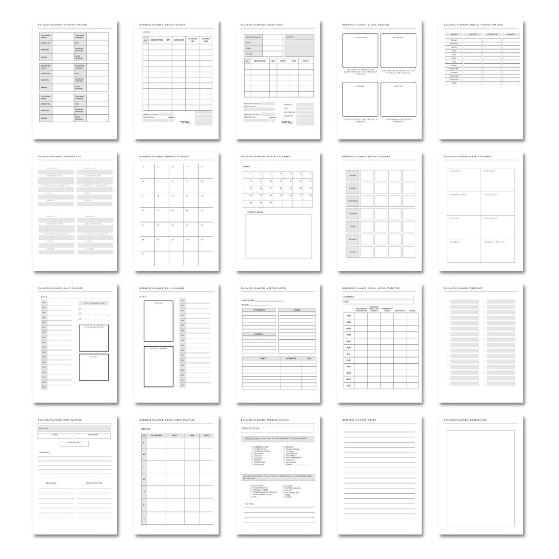 Printable Branding Workbook and Business Planner for New Start - Etsy