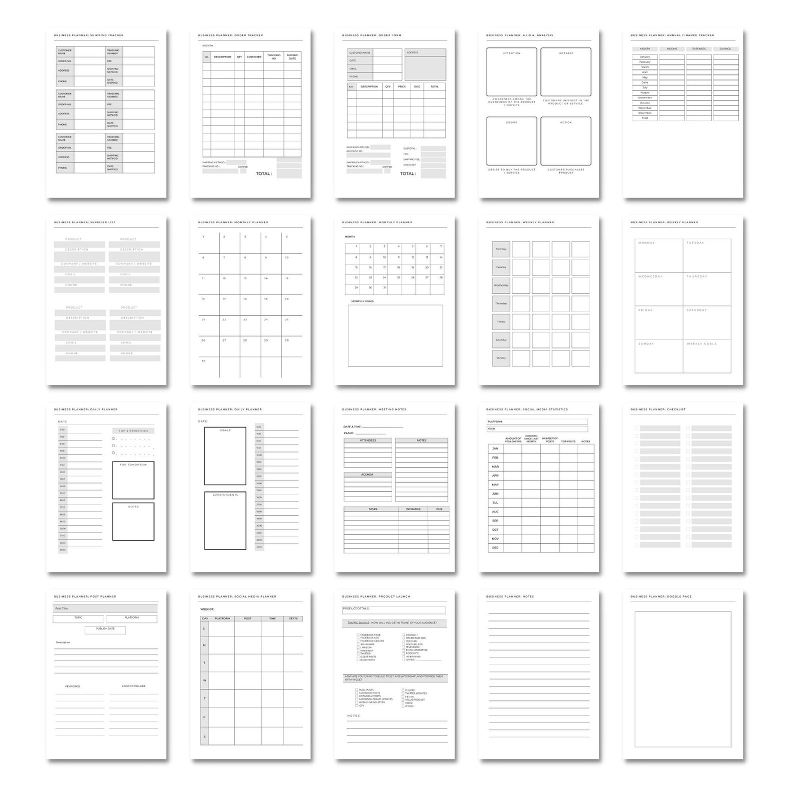 Printable Branding Workbook and Business Planner for New Start Ups or ...