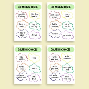 Editable Calming Strategies Poster, Carming Choices , Calm Corner ...