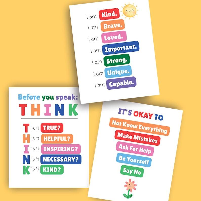 Emotional Regulation Poster for ADHD and Autism - Printable Affirmation ...