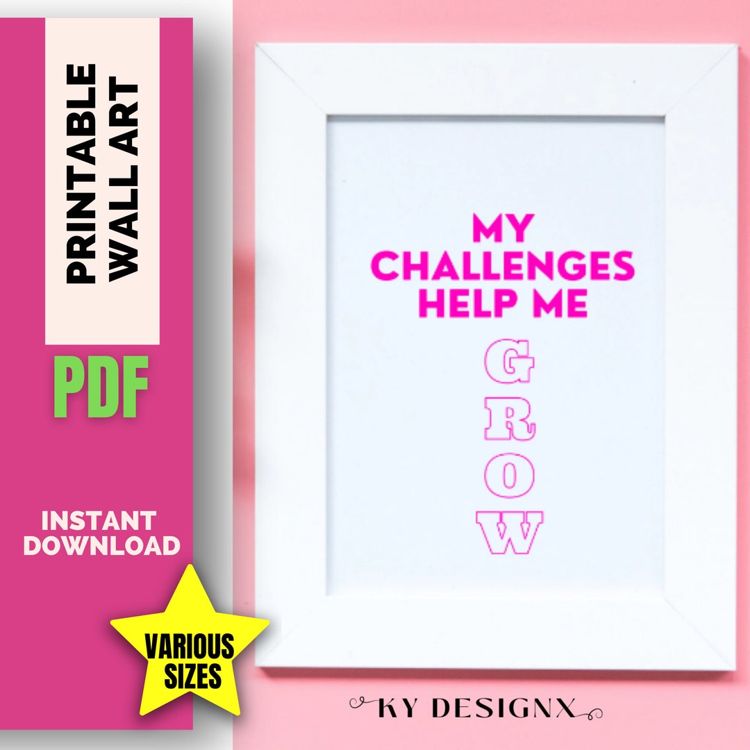 My Challenges Make Me Grow, Wall Decor, Selective Mutism, Anxiety ...