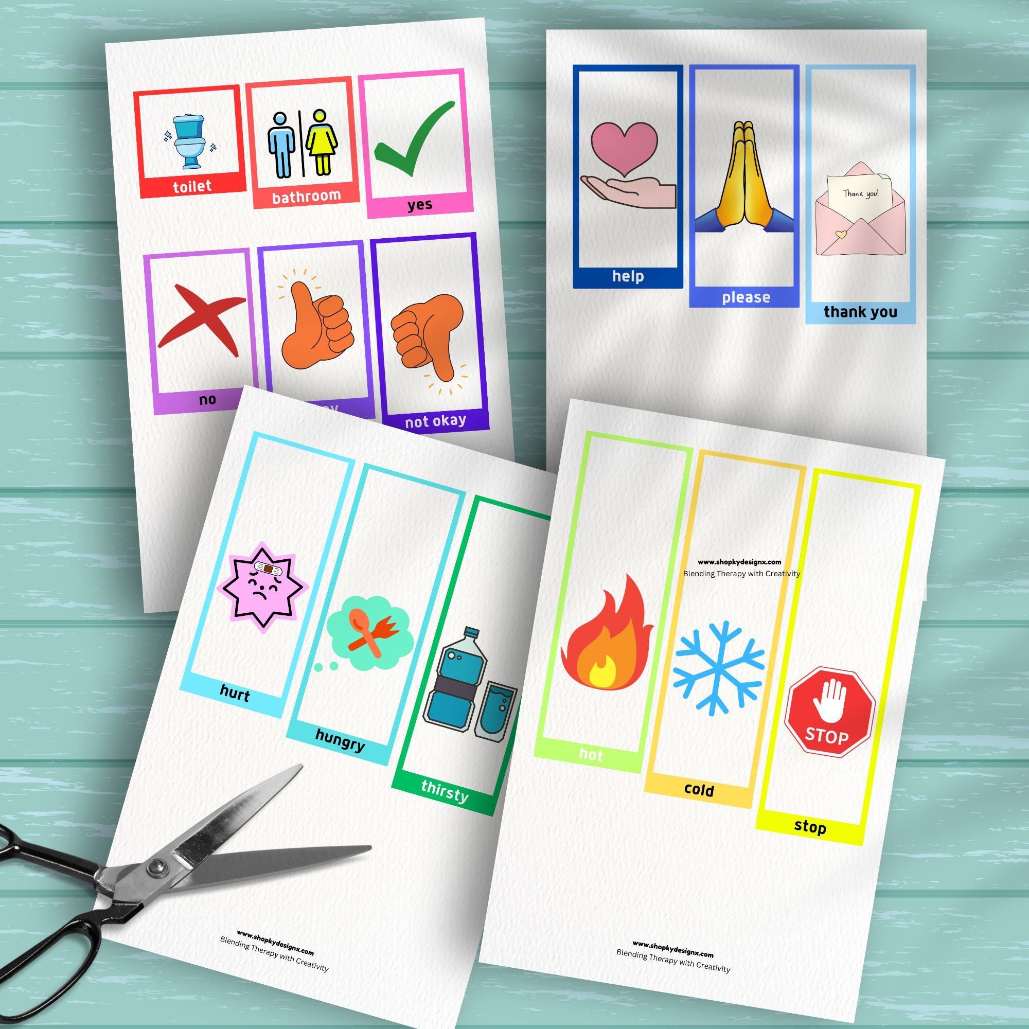 Printable Tiered Communication Cards Lanyard for Non-verbal, Autism ...