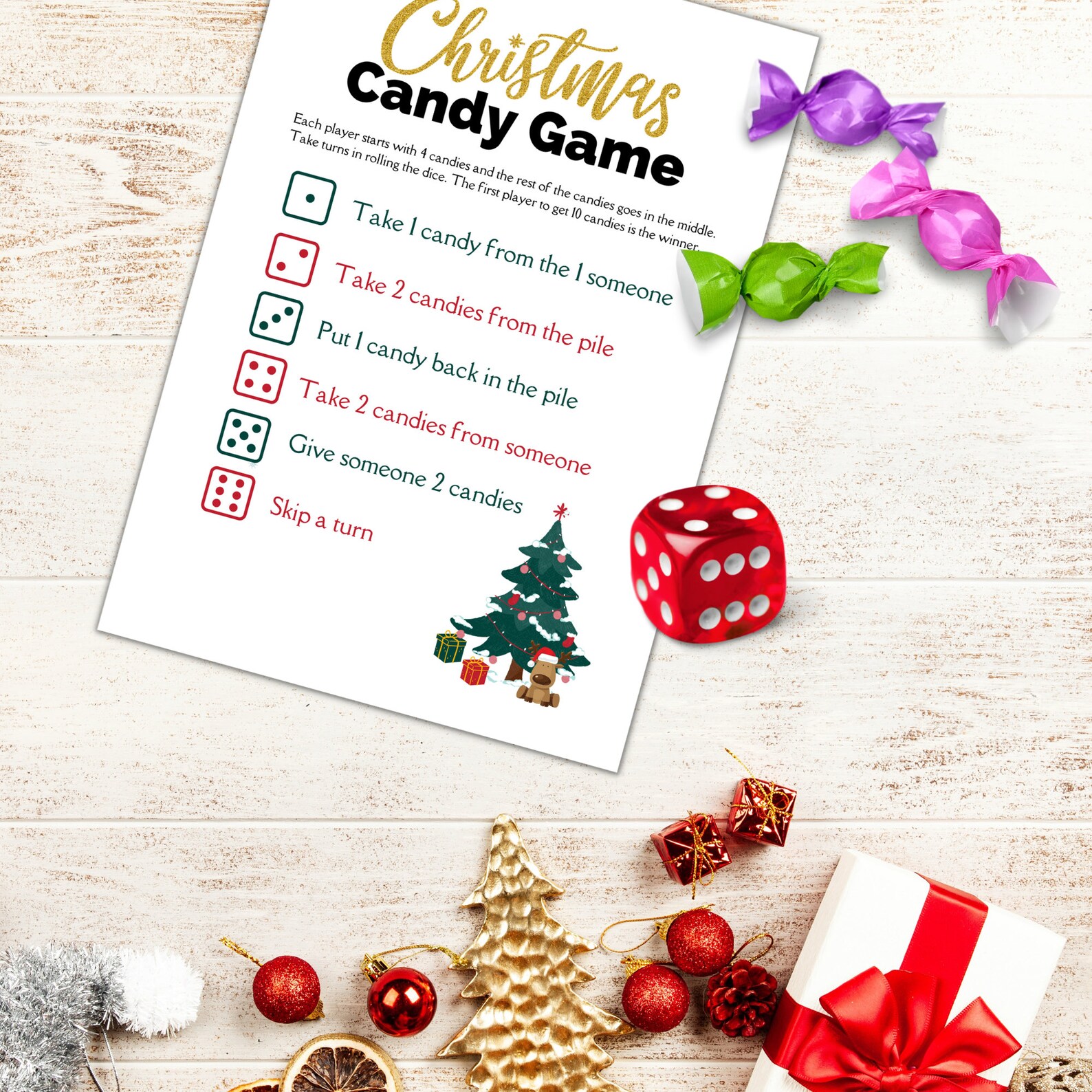 PRINTABLE Christmas Games, Printable Festive Games, Office Xmas Games ...