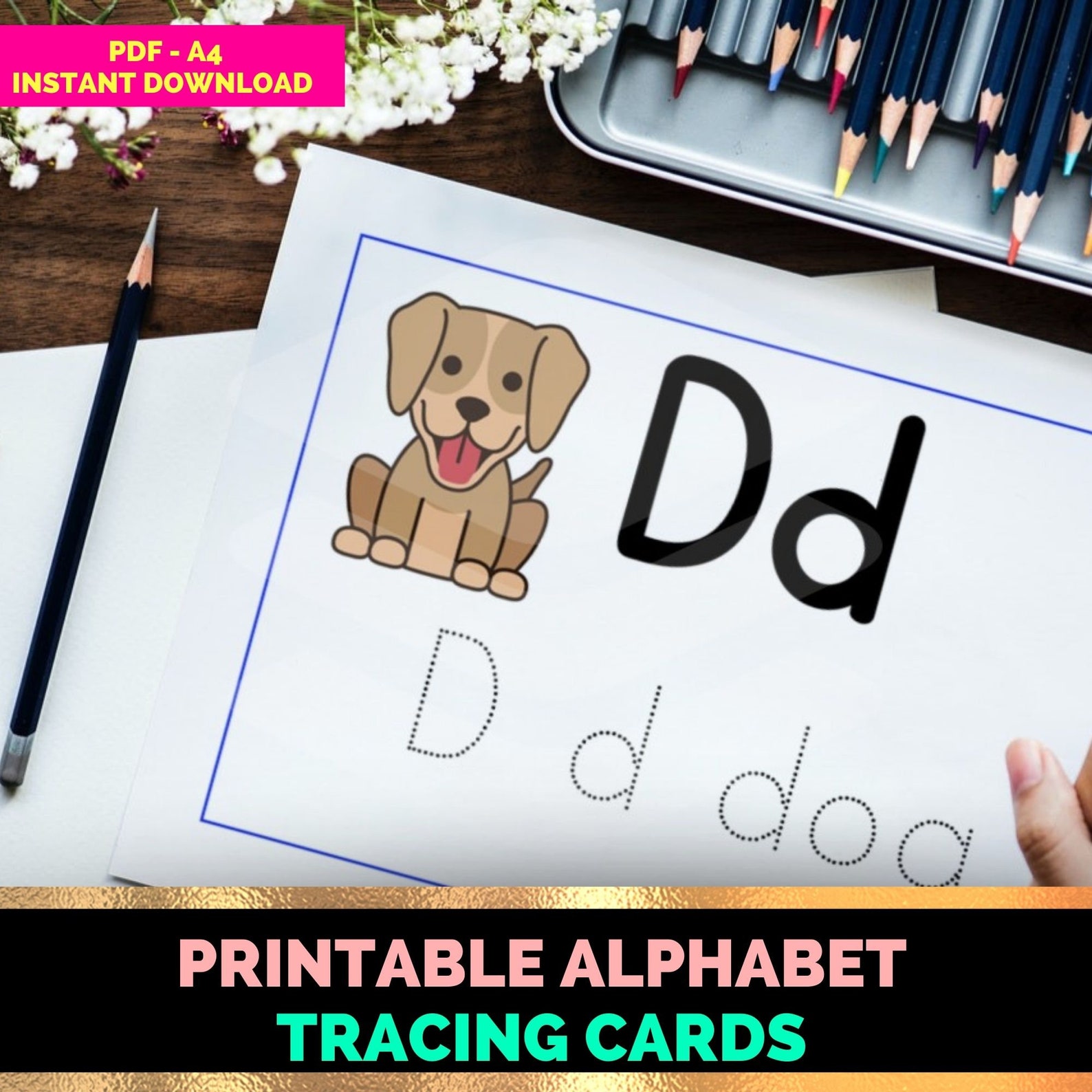 Alphabet Flashcards, ALPHABET Tracing Cards, Letter Formation, Fine ...