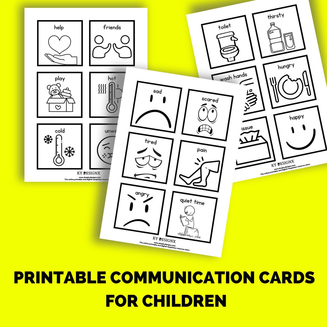 Printable Communication Cards for Children - Selective Mutisum ...