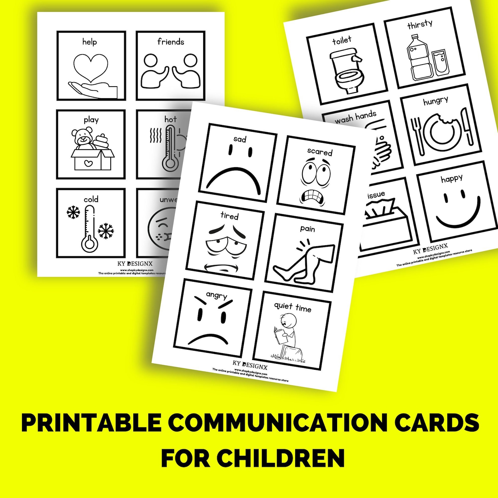 Printable Communication Cards for Children - Selective Mutisum ...