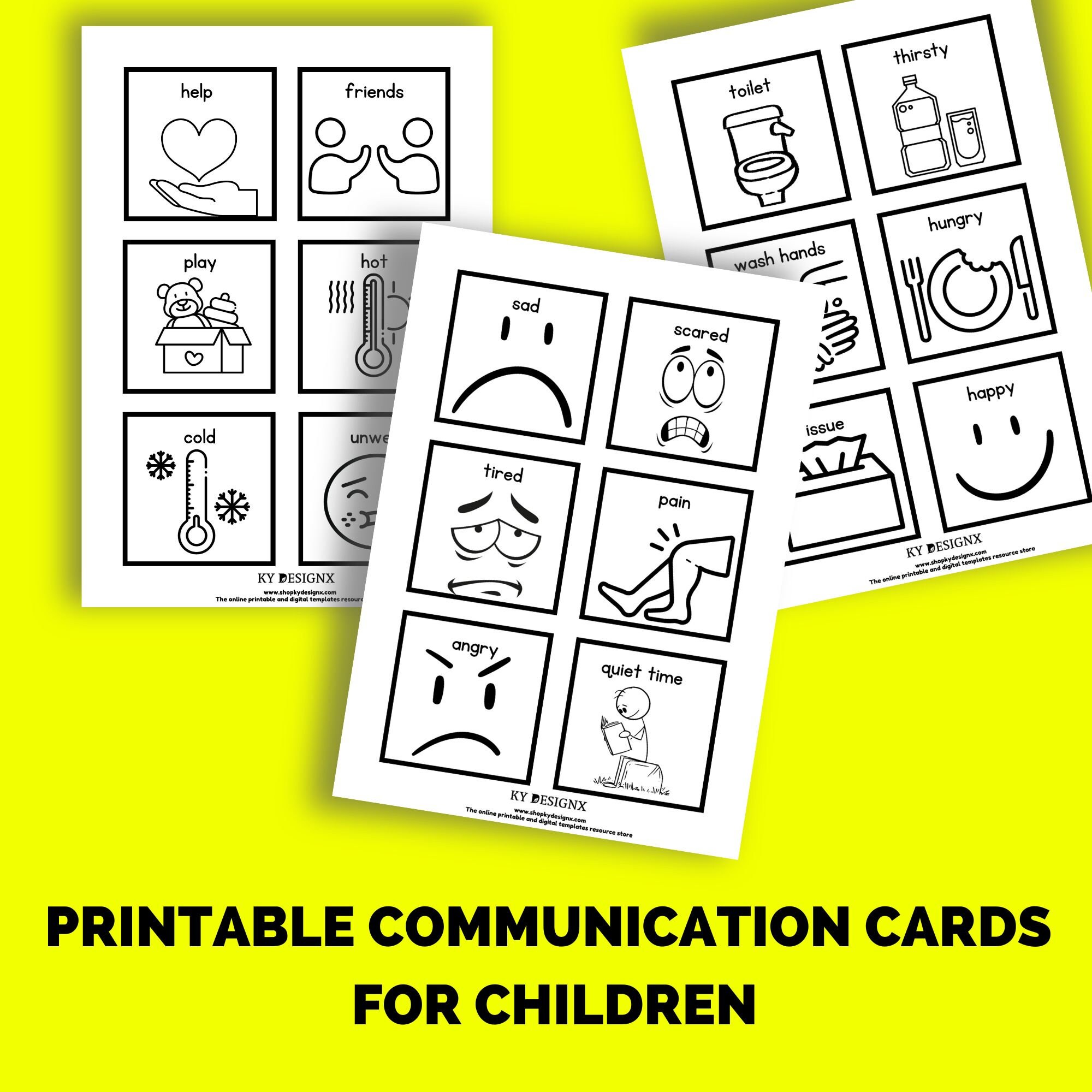 Printable Communication Cards for Children - Selective Mutisum ...