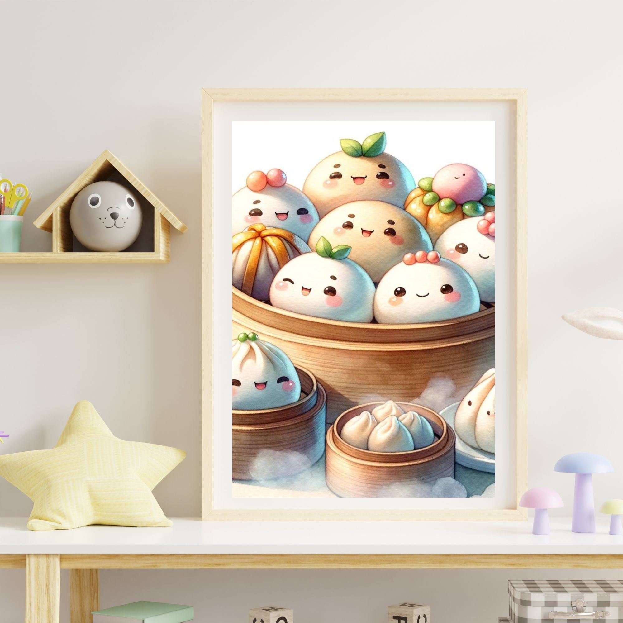 Printable Chinese Dim Sum Wall Art - Dumplings Wall Decor - Chinese ...