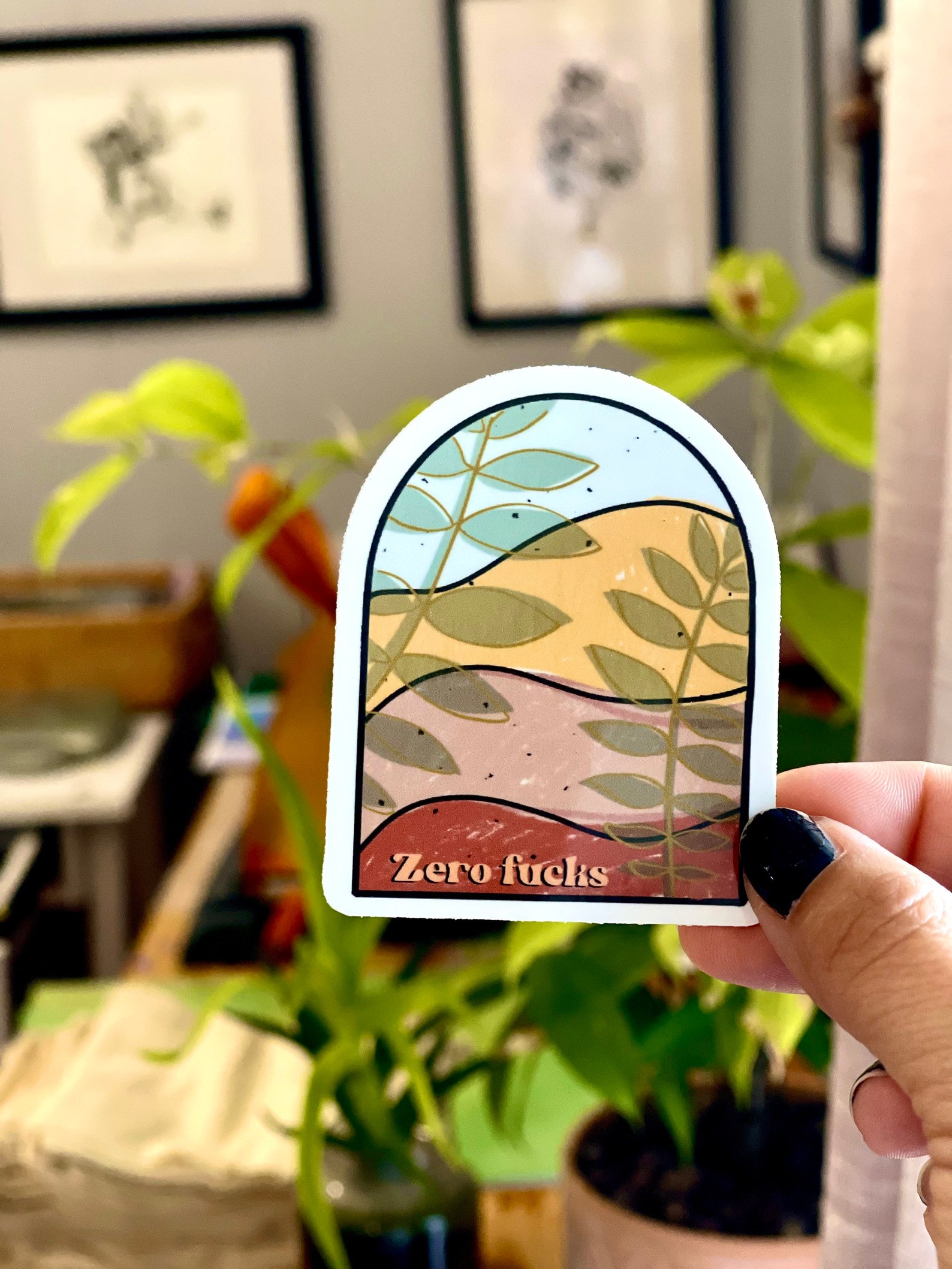 Modern Sticker With Zero F’s - Etsy