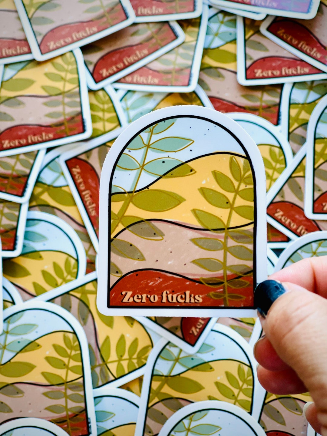 Modern Sticker With Zero F’s - Etsy