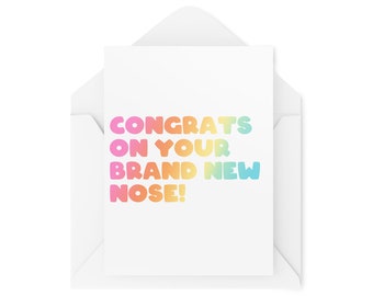 New Nose Who Dis A5 Nose Job Card, Nose Surgery Card, New Nose Card ...