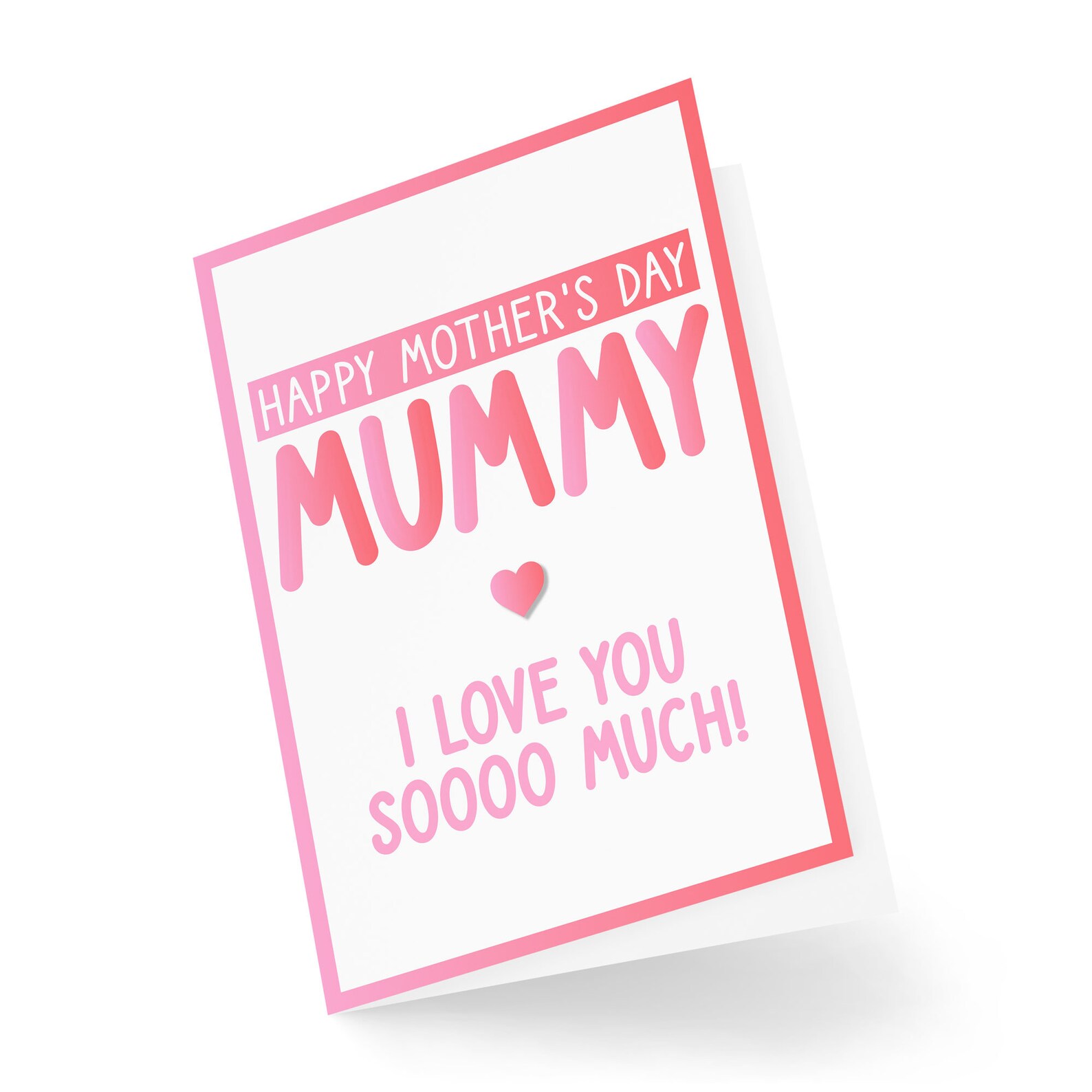 Happy Mother's Day Mummy I Love You so Much Card Cards - Etsy