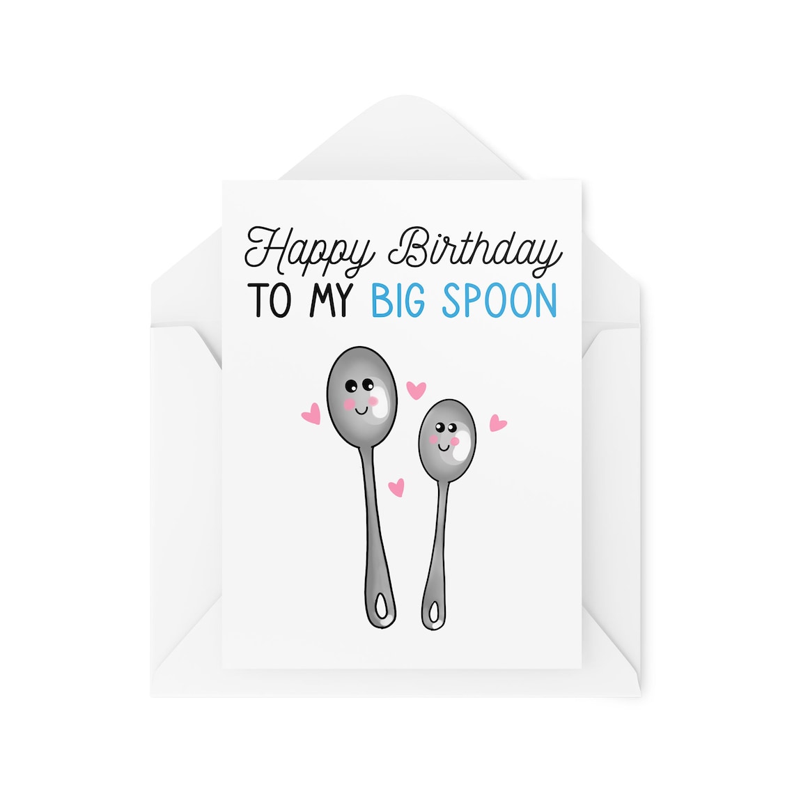 Funny Birthday Cards to My Big Spoon Happy Bday Birthday - Etsy