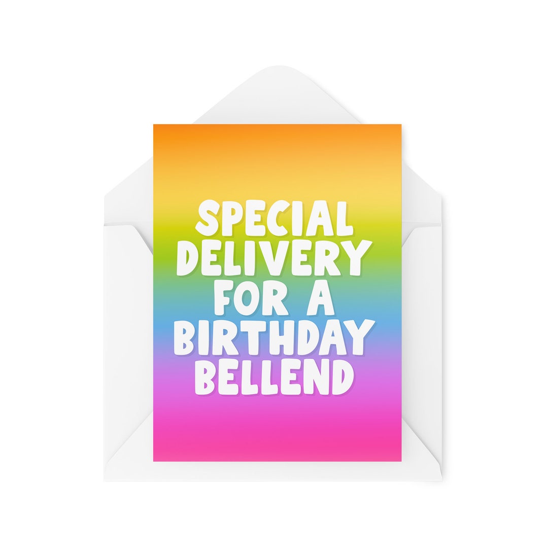 Funny Birthday Cards Special Delivery for a Birthday Bellnd - Etsy
