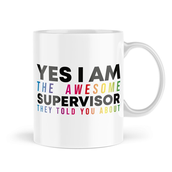 Funny Work Mugs Awesome Supervisor Mug for Her Him Gift | Etsy