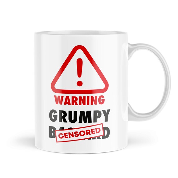 Funny Mugs Warning Grumpy Bastard Mens Man Mug Jokes Sarcasm - Etsy