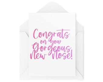 New Nose Who Dis A5 Nose Job Card, Nose Surgery Card, New Nose Card ...