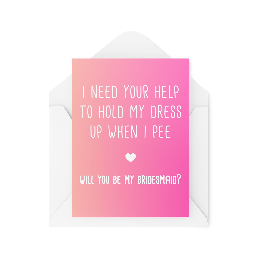 Funny Wedding Planning Cards Will You Be My Bridesmaids Cards I Need ...