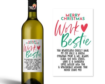 Funny Wine Label Gift for Coworkers, Employees, Bosses or Work Besties ...