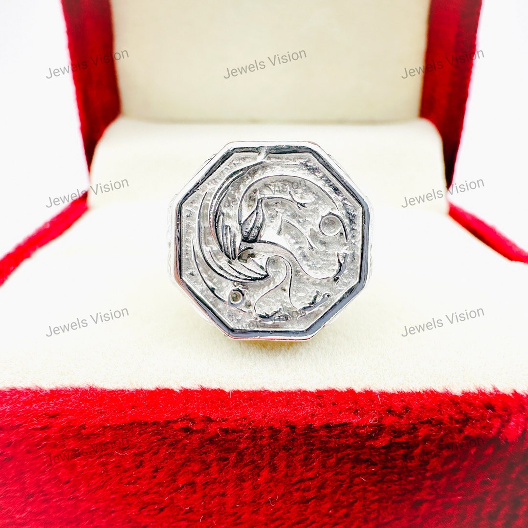 Engraved Dragon Signet Ring: Game of Thrones Sterling Silver Jewelry - Etsy