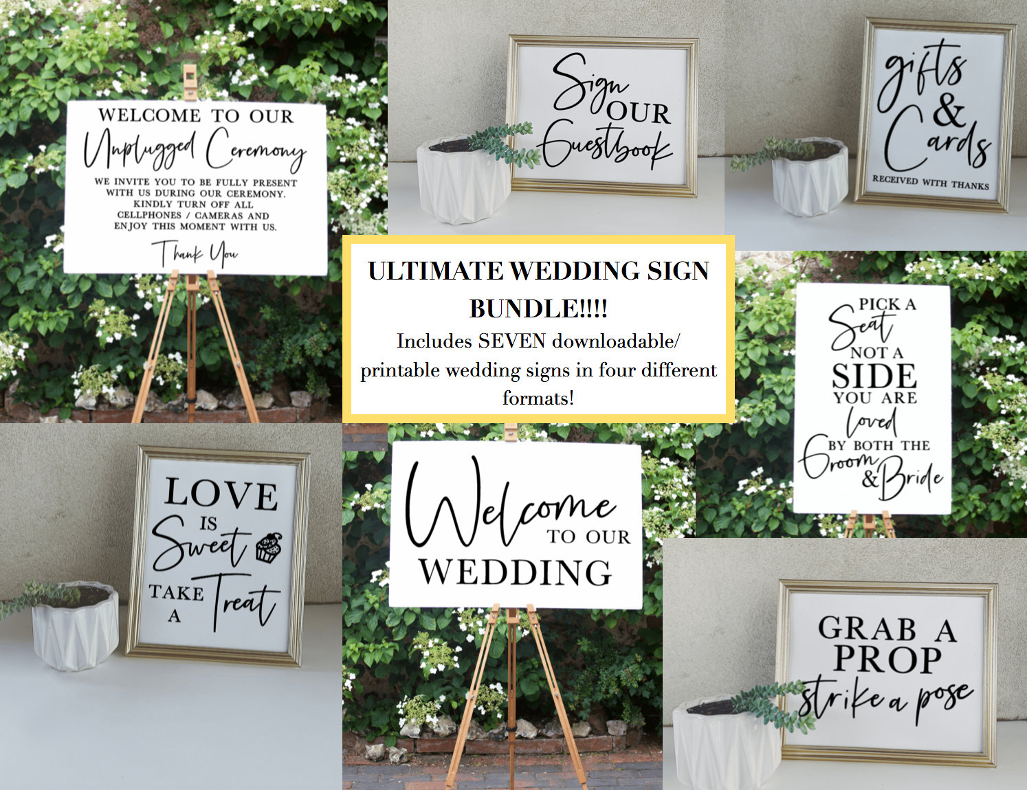 WEDDING SIGN BUNDLE | Etsy