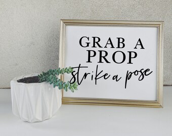 Strike a Pose Sign Photo Booth Sign Custom Wedding Sign - Etsy